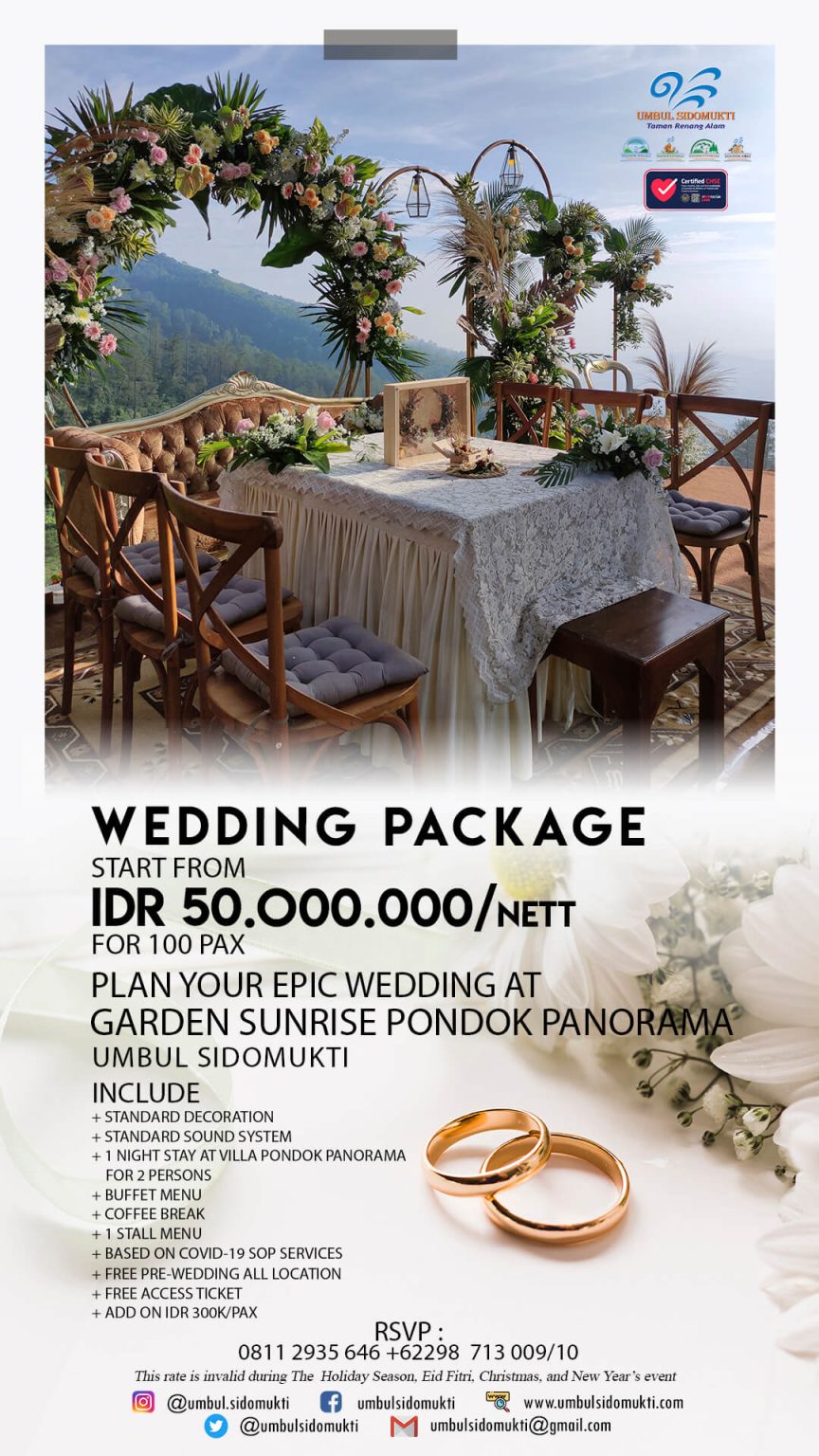 Wedding Package - Hotel Umbul Sidomukti